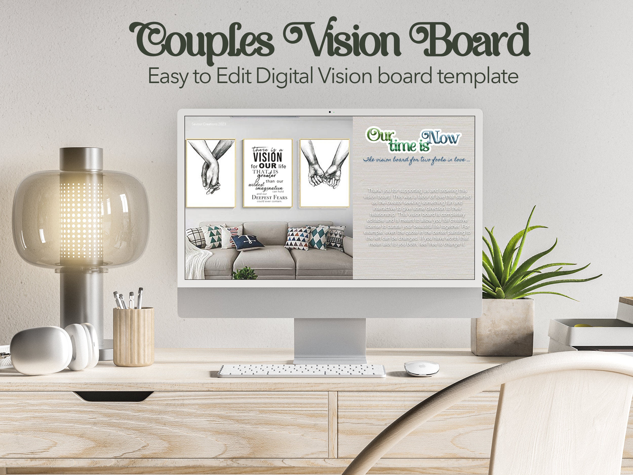 Couples Vision Board Template , OUR Time is NOW, Google Slides, Digital ...