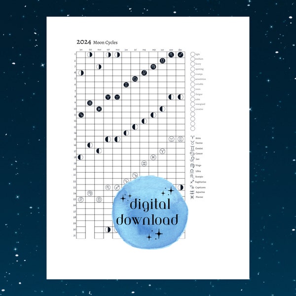 Moon Calendar - Etsy