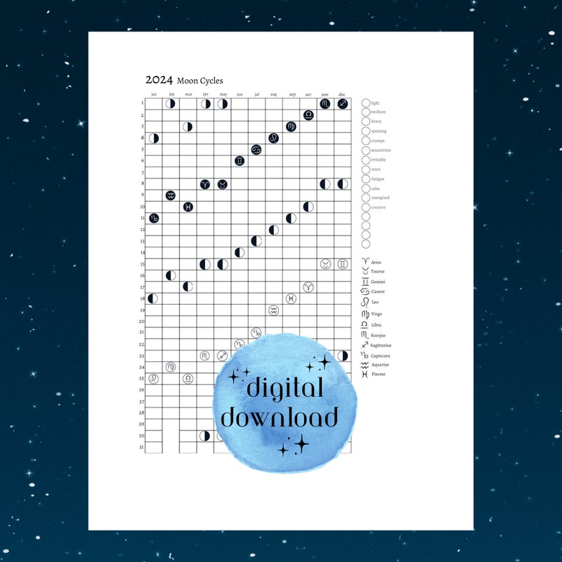Moon Calendar - Etsy