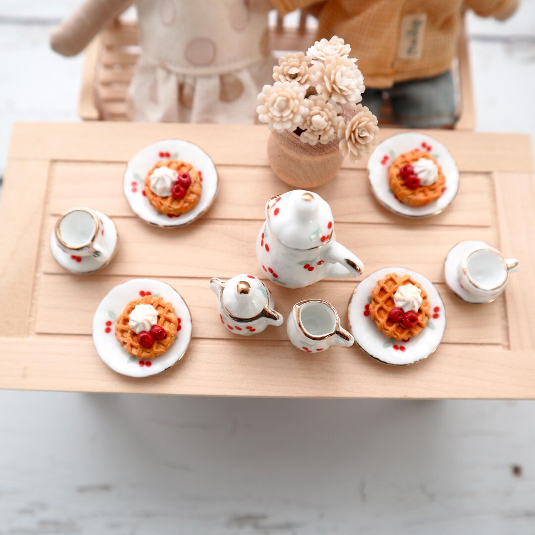 Miniature Tea Set With Baked Goods, Maileg Food, Dollhouse Tea Party ...