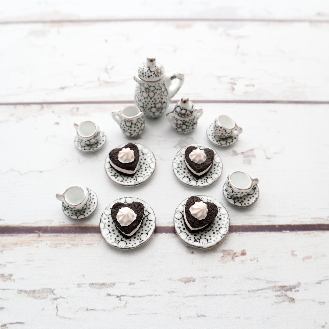 Miniature Tea Set With Baked Goods, Maileg Food, Dollhouse Tea Party ...