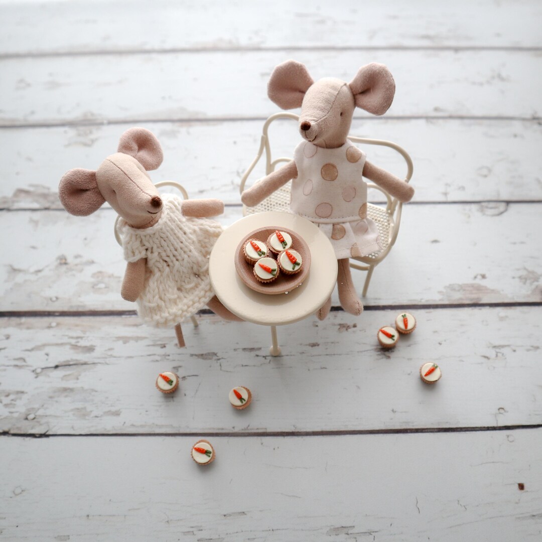 Miniature Carrot Cupcakes, Maileg Cupcakes, Carrot Cupcakes for Spring ...