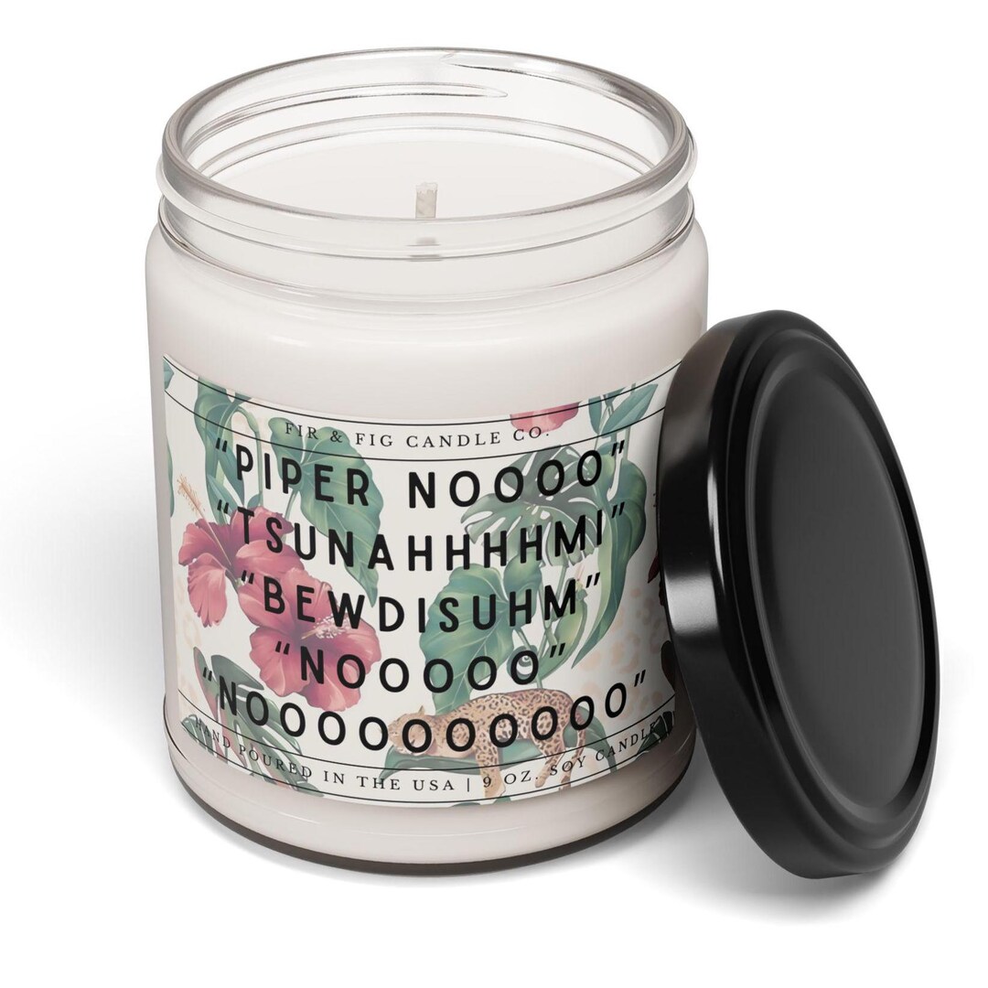 Funny White Lotus Quote Candle - Piper Nooo Tsunami Buddhism - Pop ...