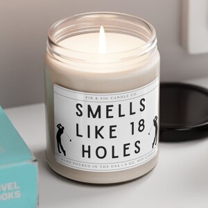 Smells Like 18 Holes 100% Eco-friendly 9oz Soy Candle, Golf Candle ...