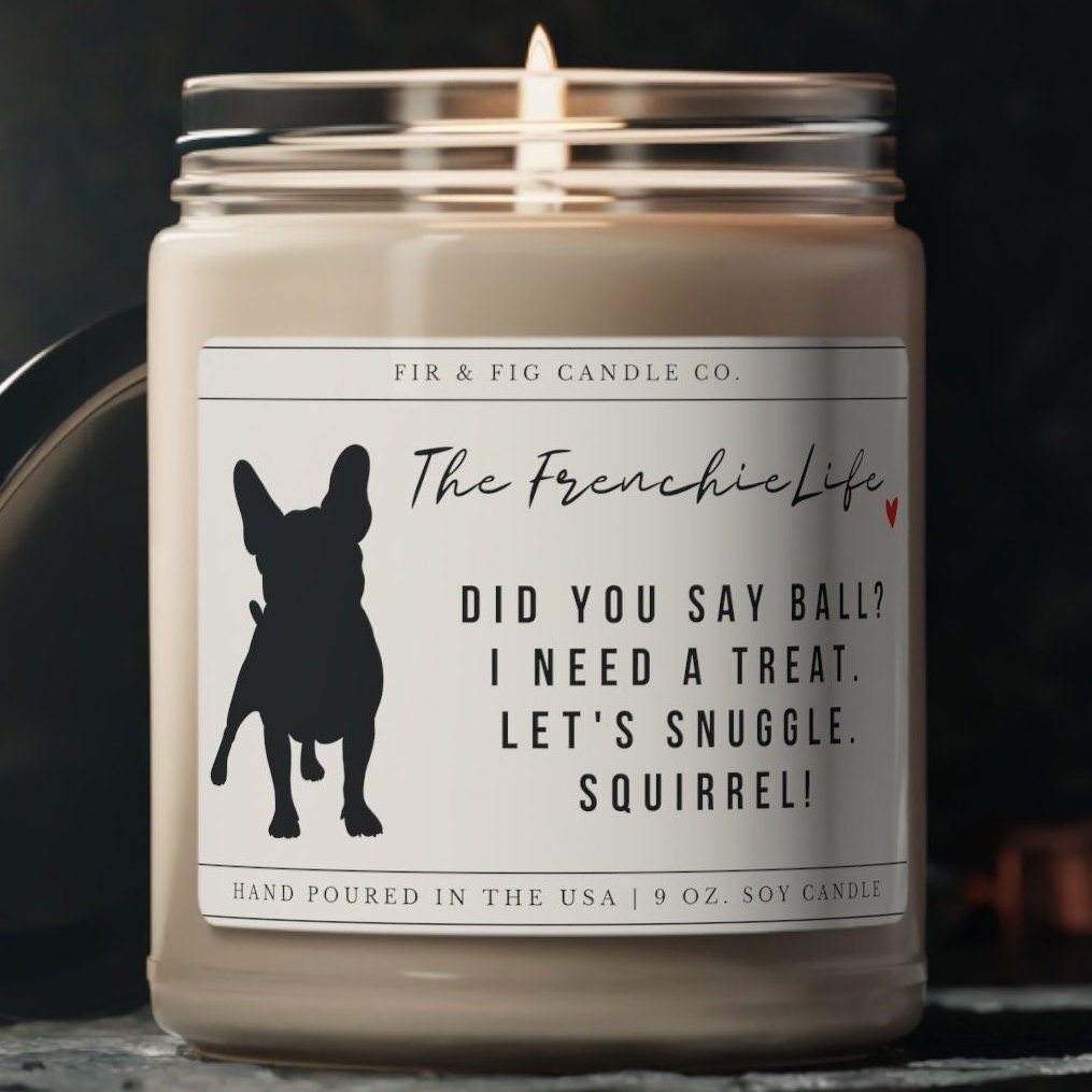 The French Bulldog Life 100% Eco-friendly 9oz Soy Candle, Frenchie ...