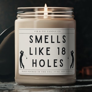 Smells Like 18 Holes 100% Eco-friendly 9oz Soy Candle, Golf Candle ...