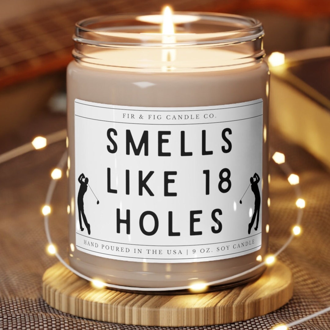 Smells Like 18 Holes 100% Eco-friendly 9oz Soy Candle, Golf Candle ...
