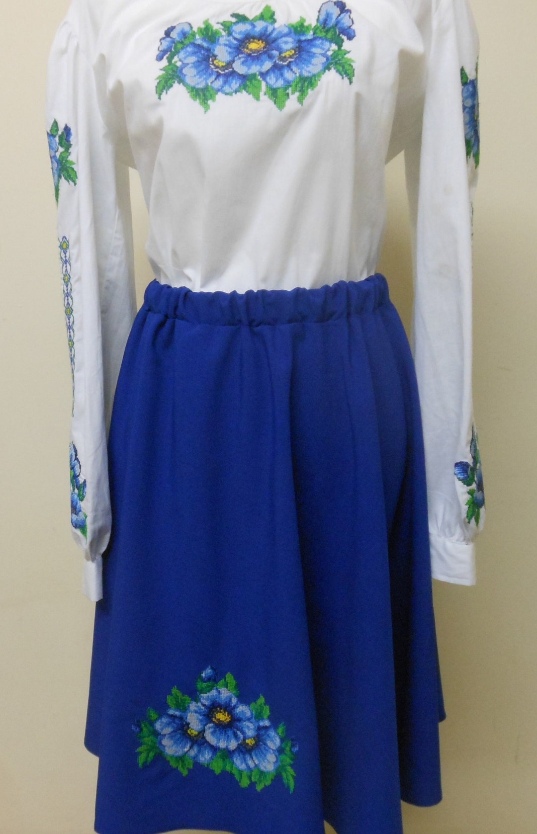 Folk Ethnic Ukrainian Slavic -bohemian Women Traditional Floral Dress ...