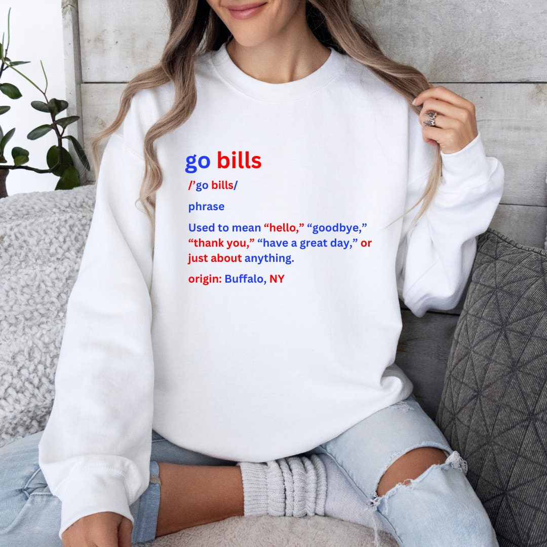 Buffalo Bills Sweatshirt, NFL Football Team Fan Gear, Game Day ...