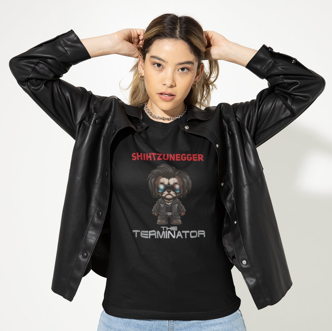 Shihtzunegger the Terminator Tshirt, Funny Movie T-shirt, Shih Tzu ...