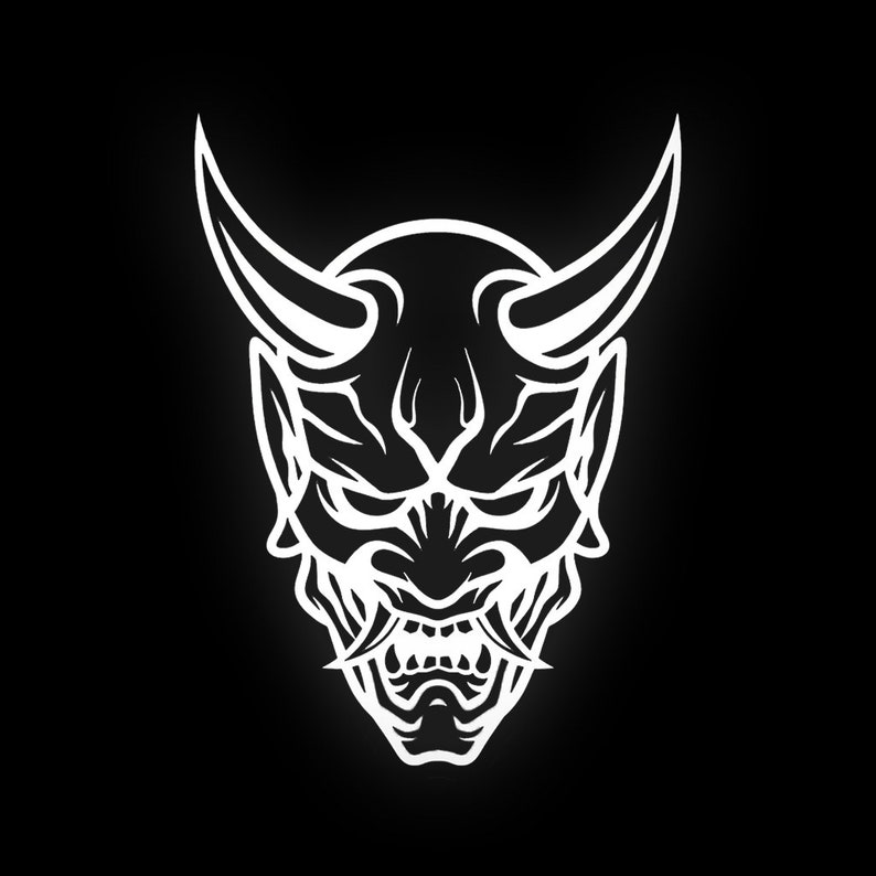 Light Up Oni Mask NRG Pegatina / Calcomanía de coche JDM / Pegatina de ...