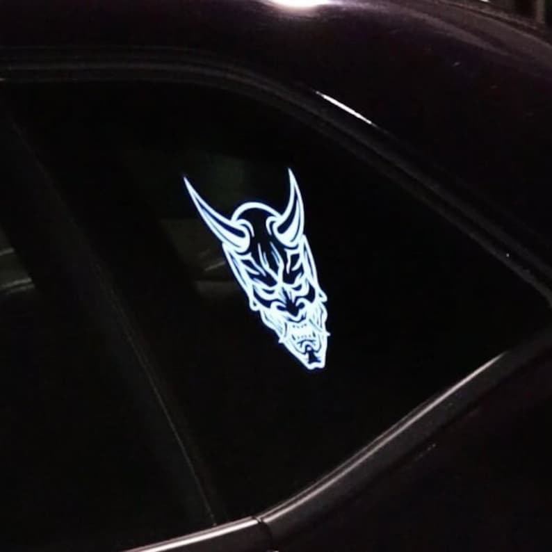 Light Up Oni Mask NRG Pegatina / Calcomanía de coche JDM / Pegatina de ...
