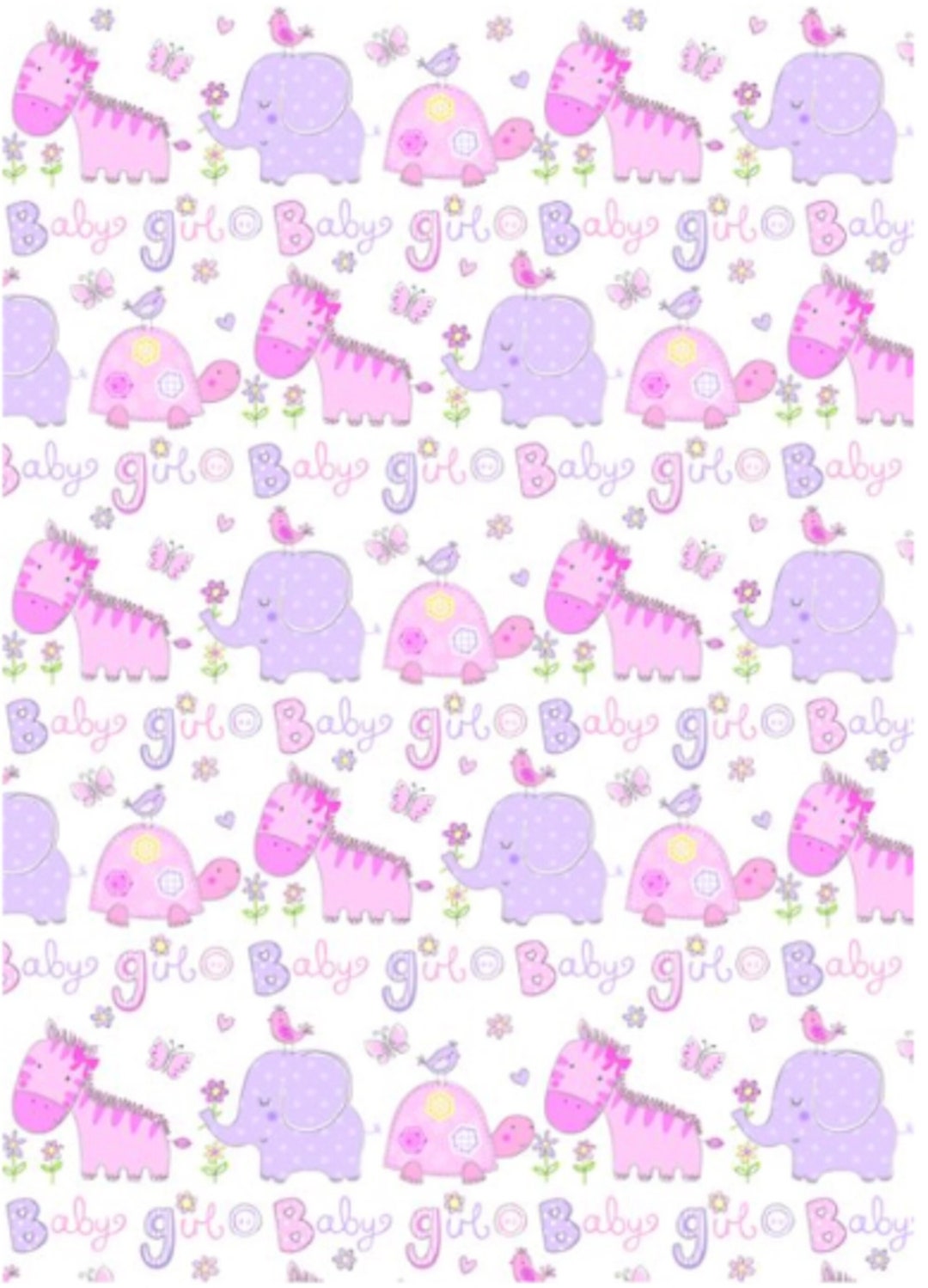 Baby Girl Wrapping Paper Sheets, Baby Shower Wrapping Paper Girl, Baby ...