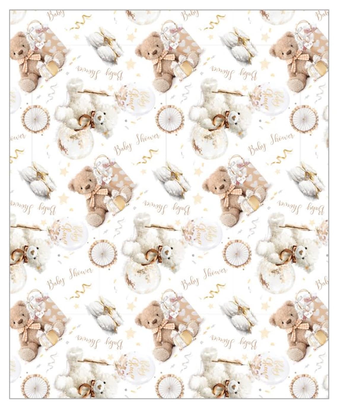 Baby Shower Wrapping Paper Sheets, Baby Shower Gift Wrap, Gender ...