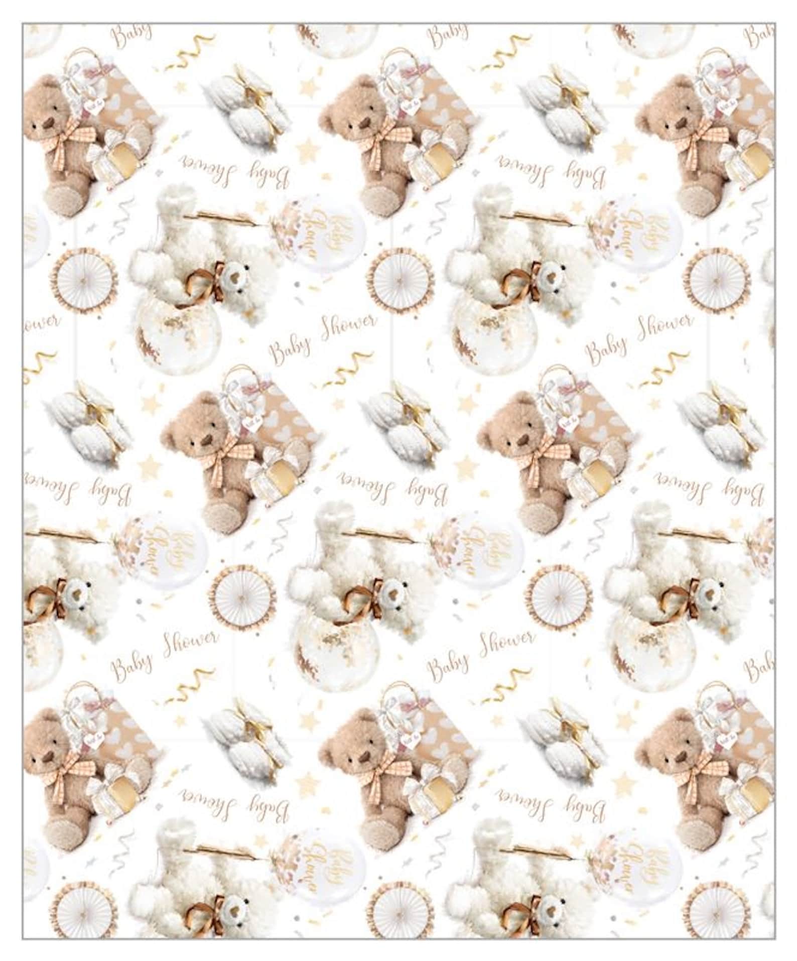 Baby Shower Wrapping Paper Sheets, Baby Shower Gift Wrap, Gender ...
