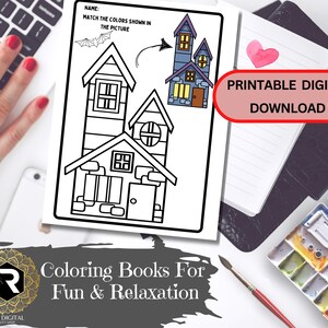 Halloween Color Match Easy Designs for Relaxation With Halloween Spooky ...