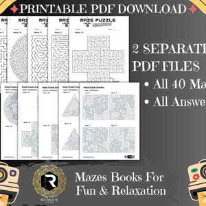 Maze Puzzle Book With Challenging Level 3 Mazes Book for Adult and Children Gift for Christmas ...