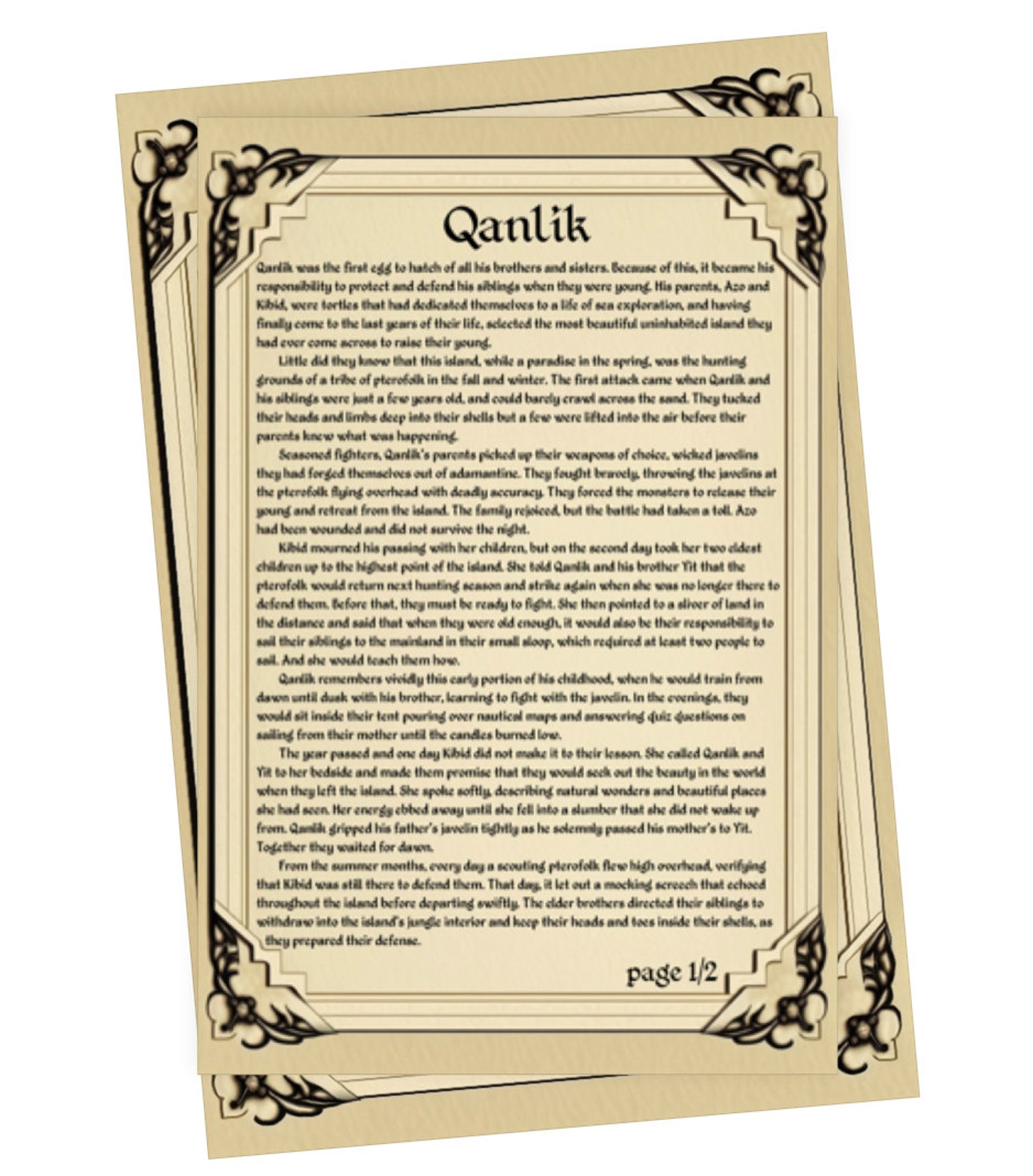 Tortle Barbarian - D&D Character Portrait and Backstory - Digital Art ...