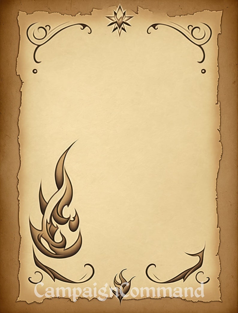Fantasy Parchments - Flames Collection - Digital Prints - Etsy
