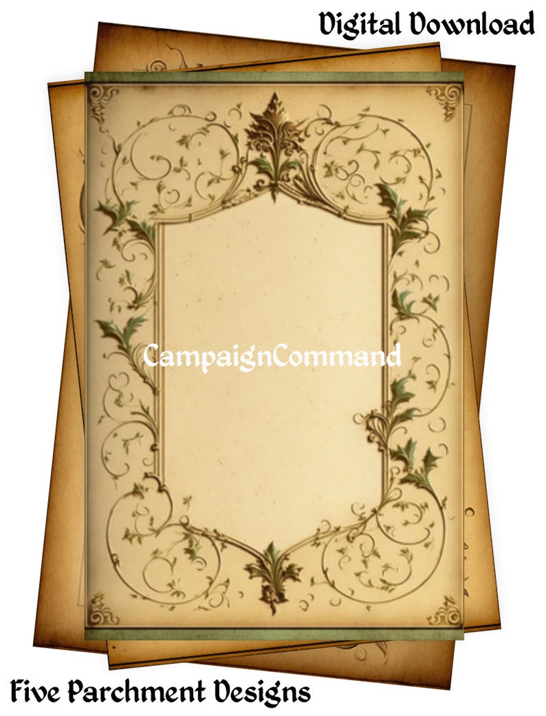 Fantasy Parchments - Embellished Collection - Digital Prints - Etsy