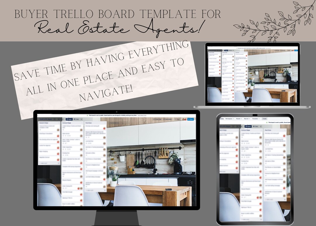 Buyer Trello Board for Real Estate Agents - Etsy