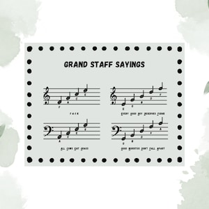Grand Staff Sayings - Printable - Etsy