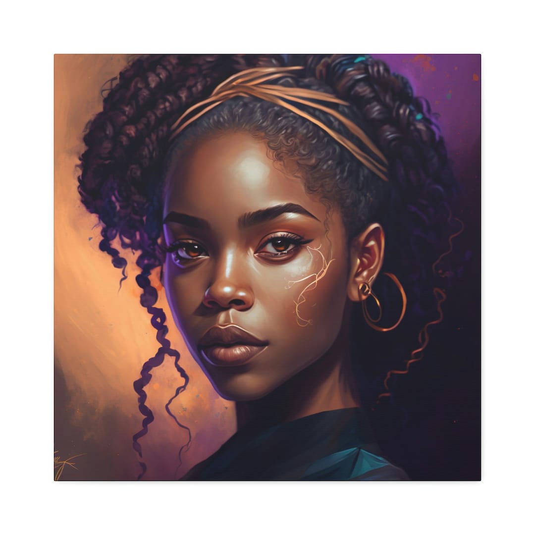 Celebrating Natural Beauty A Portrait Of A Beautiful Black Woman With
