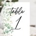Eucalyptus Table Numbers 1-30 Printable, Wedding Table Numbers ...