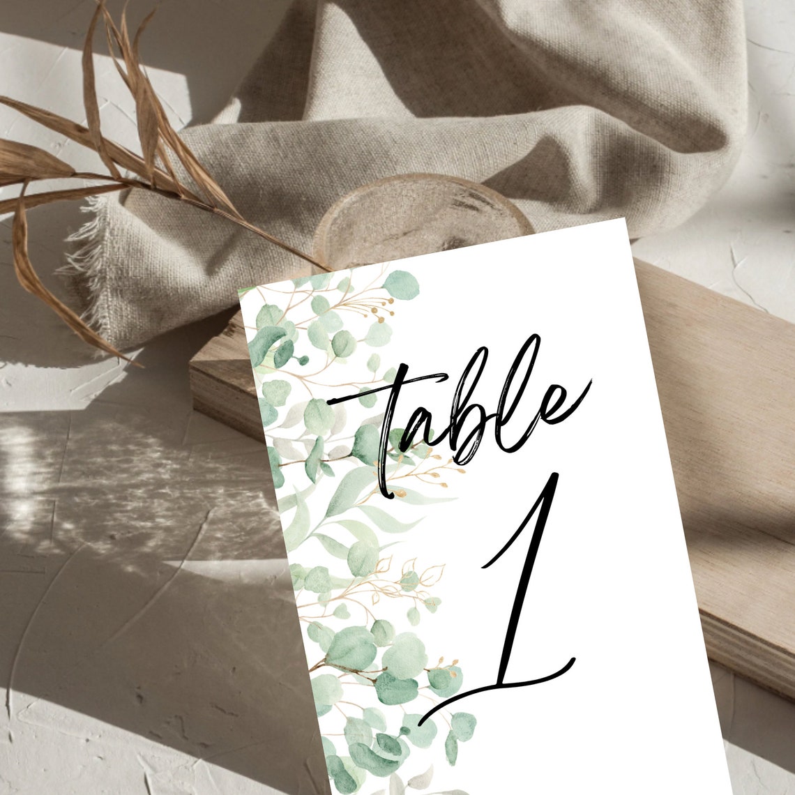 Eucalyptus Table Numbers 1-30 Printable, Wedding Table Numbers ...