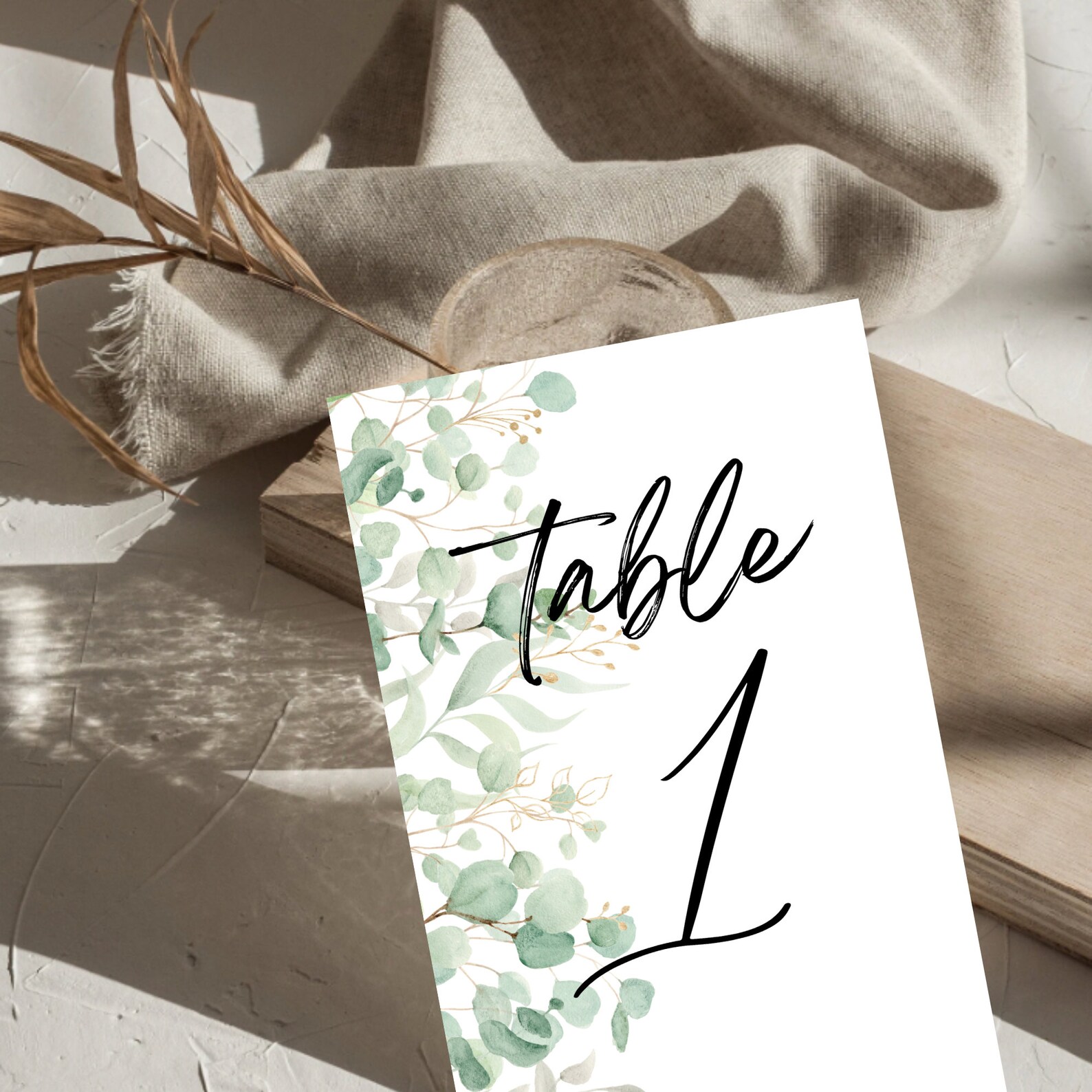 Eucalyptus Table Numbers 1-30 Printable, Wedding Table Numbers ...