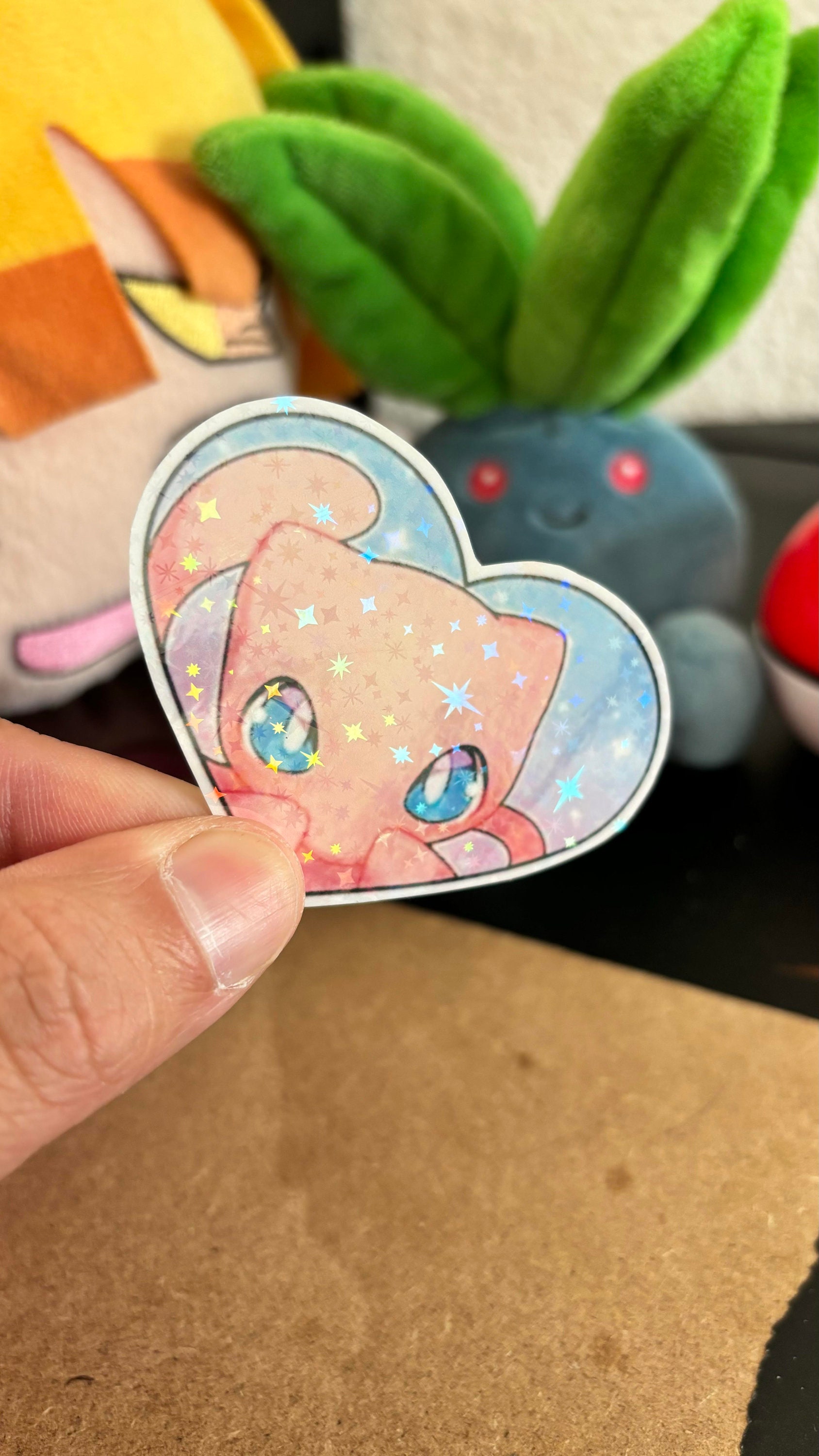 Mew Heart Sticker Kawaii Art for Laptop Stanley Water Bottle Decal and ...