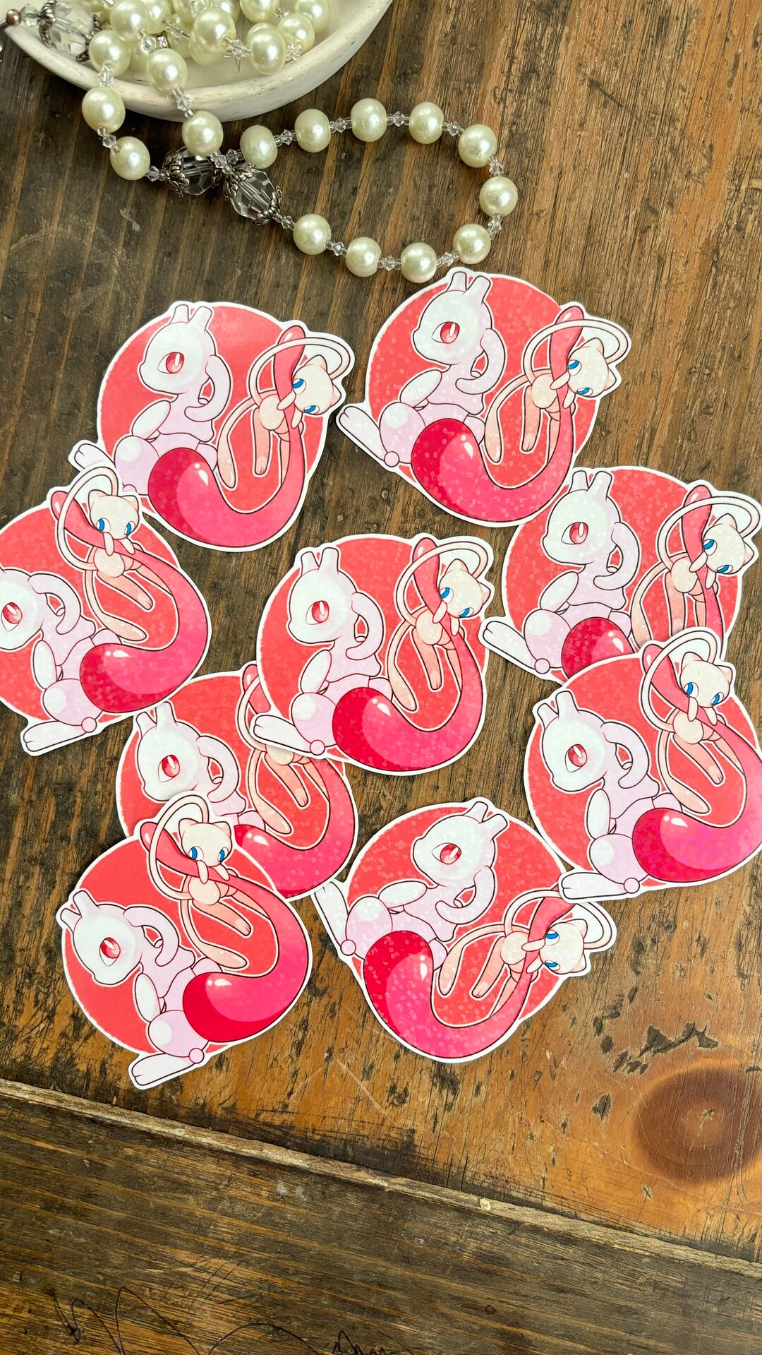 Mew and Mewtwo Pokemon Sticker Kawaii Art for Water Bottle or Laptop - Etsy