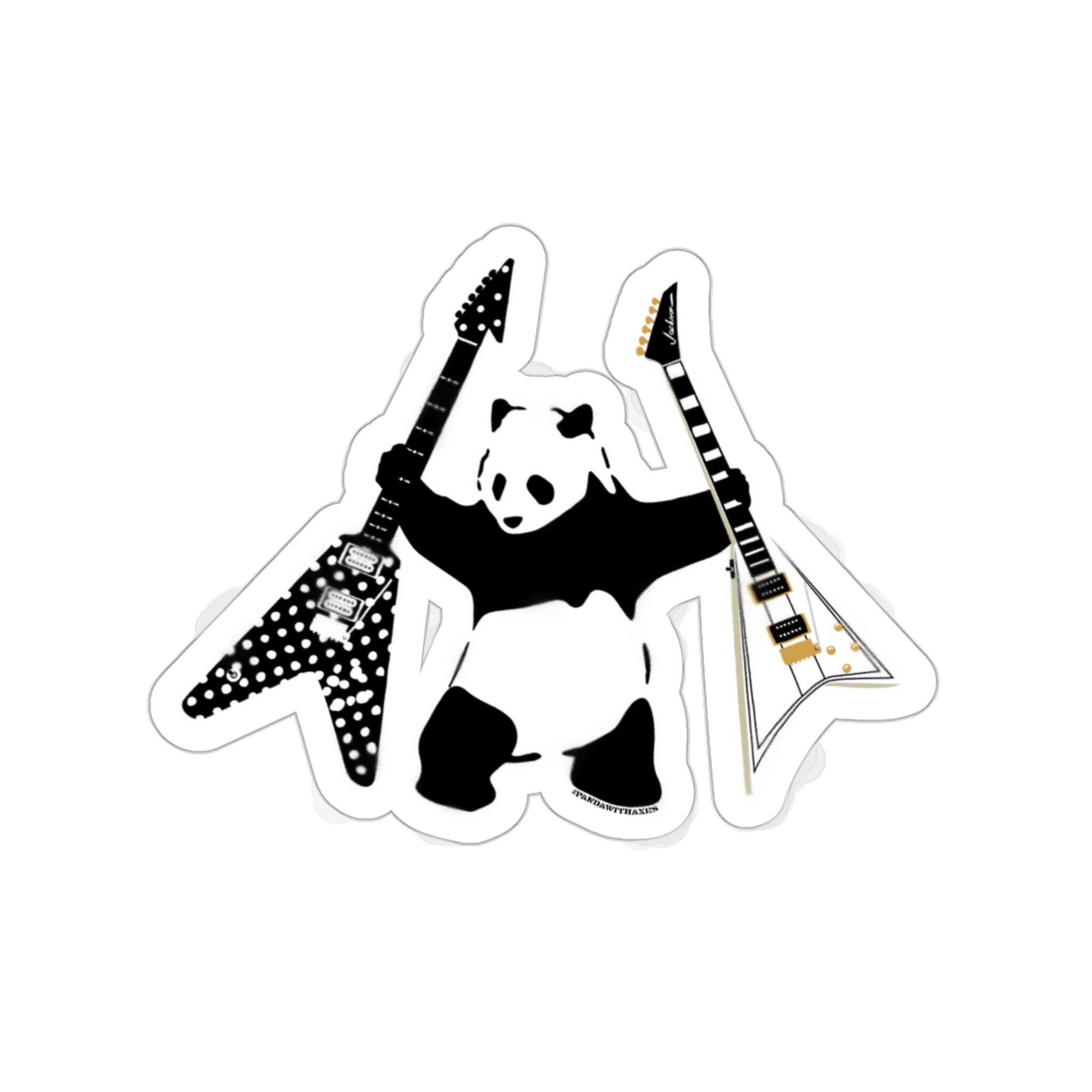 Panda With Axes | Banksy Inspired | Randy Rhoads' Polka Dot V Vs ...