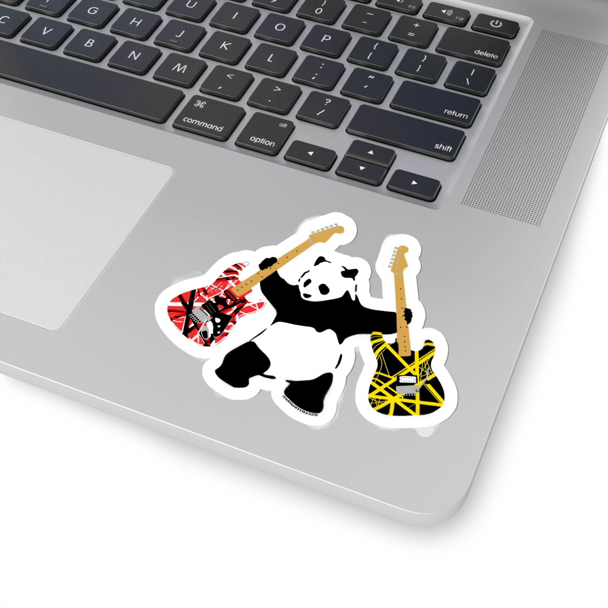 Panda With Axes | Banksy Inspired | EVH Frankenstrat Vs. Bumblebee ...