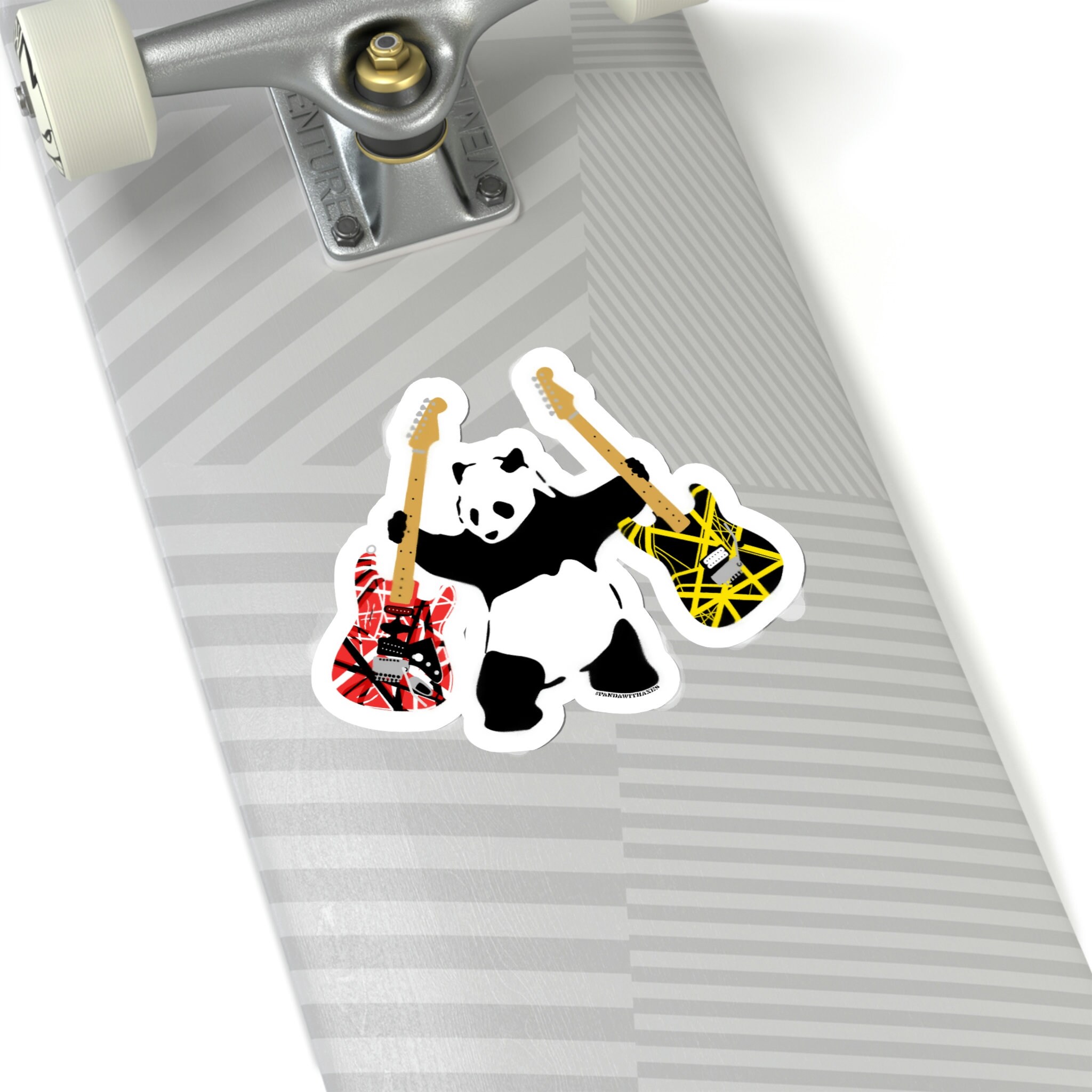 Panda With Axes | Banksy Inspired | EVH Frankenstrat Vs. Bumblebee ...