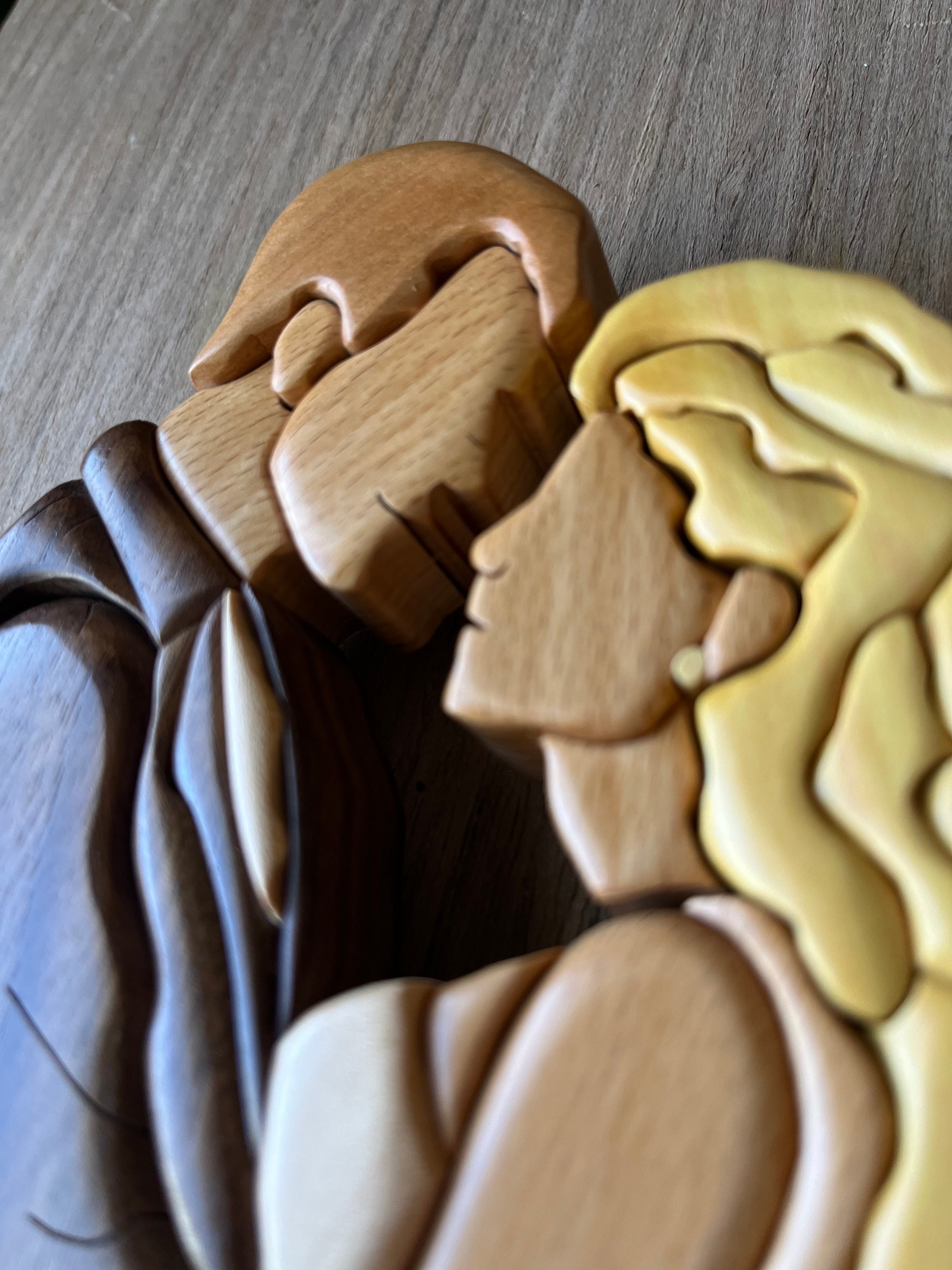 Bride and Groom Intarsia Wall Art - Etsy