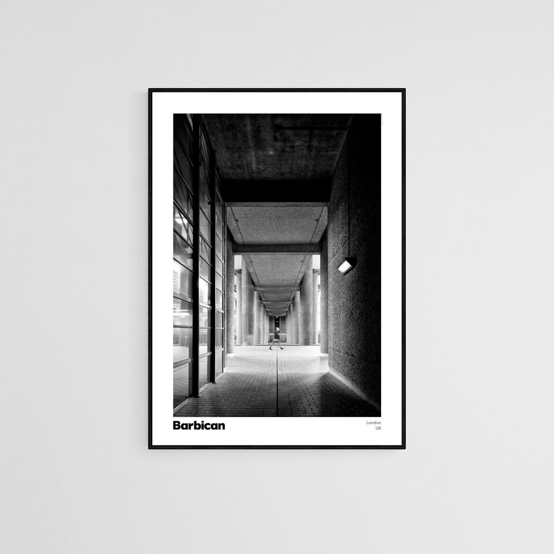 Brutalism Barbican Print London Brutalist Architecture Poster Wall Art ...