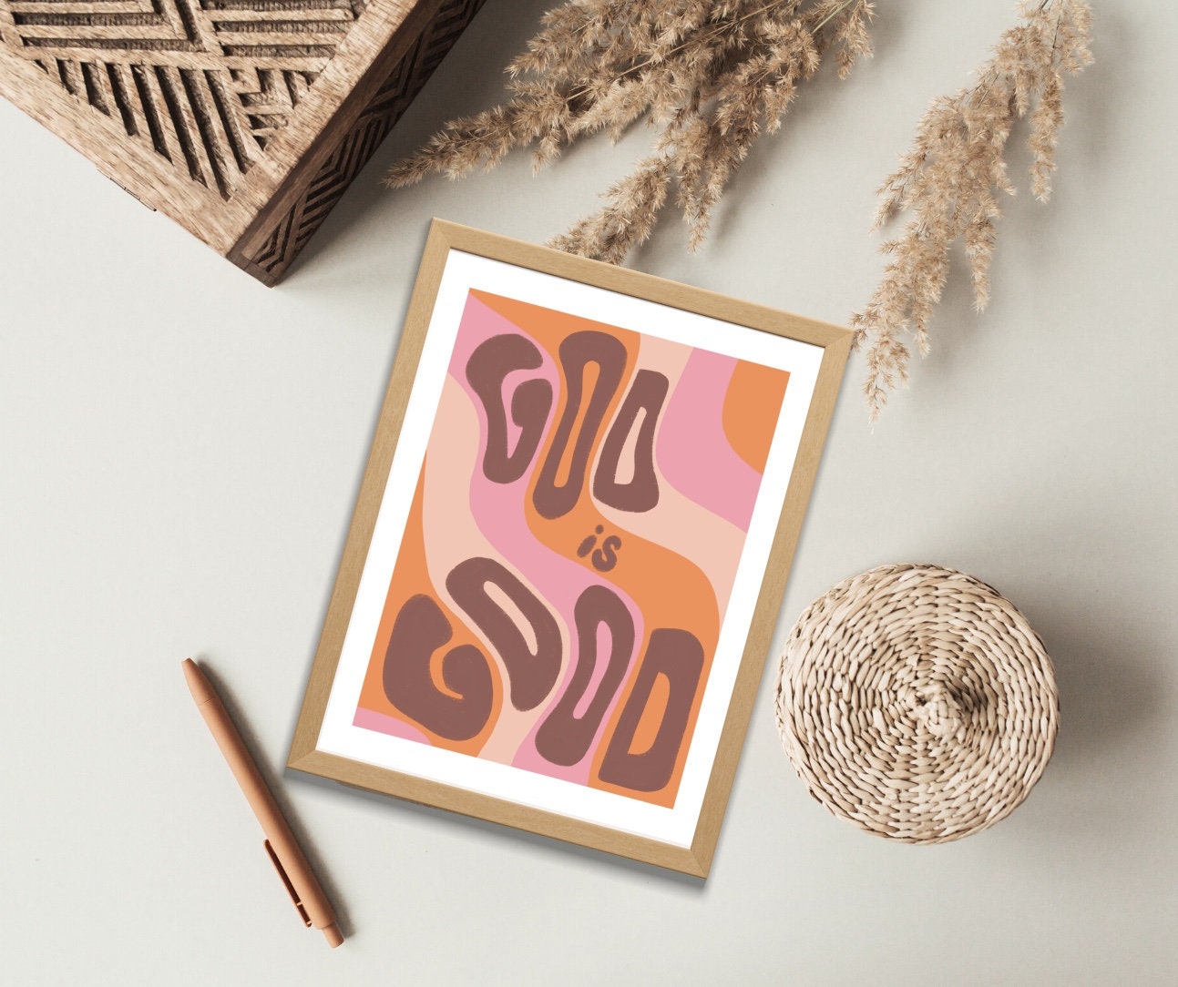 God is Good Wall Art Print Instant Digital Download Funky - Etsy