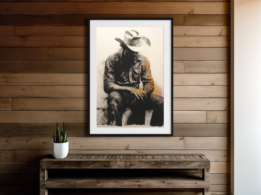 Cowboy Fine-art Print Western Ranch Decor Texas Room - Etsy