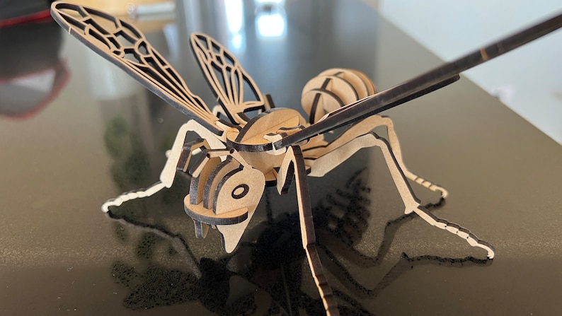 Wooden Bee Puzzle 3D Laser Cut Svg Dxf - Etsy