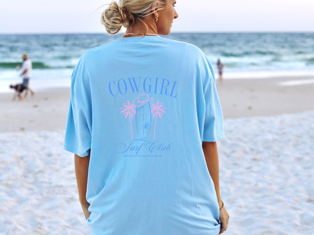 Surf Girl Oversize Tee Graphic Beach Shirt Gift for Her Aesthectic Tee ...