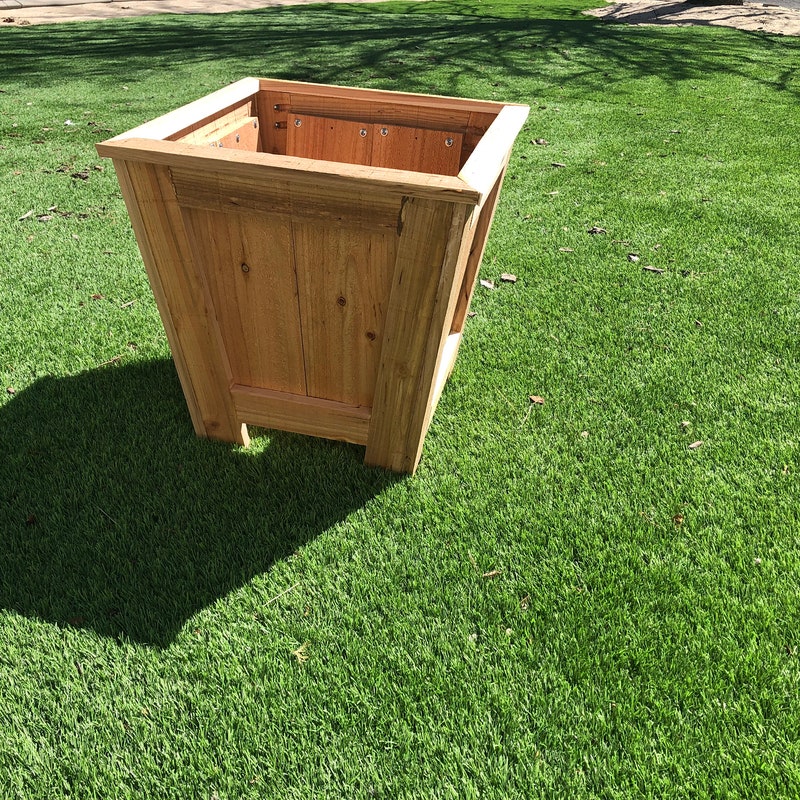 Square Cedar Planter Box - Etsy