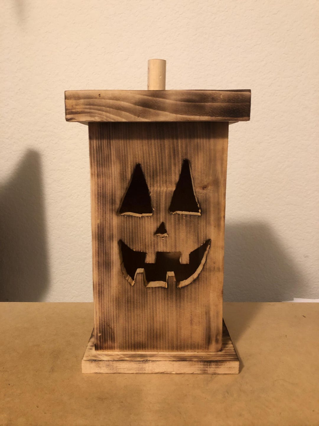 Wood Pumpkin Lantern - Etsy