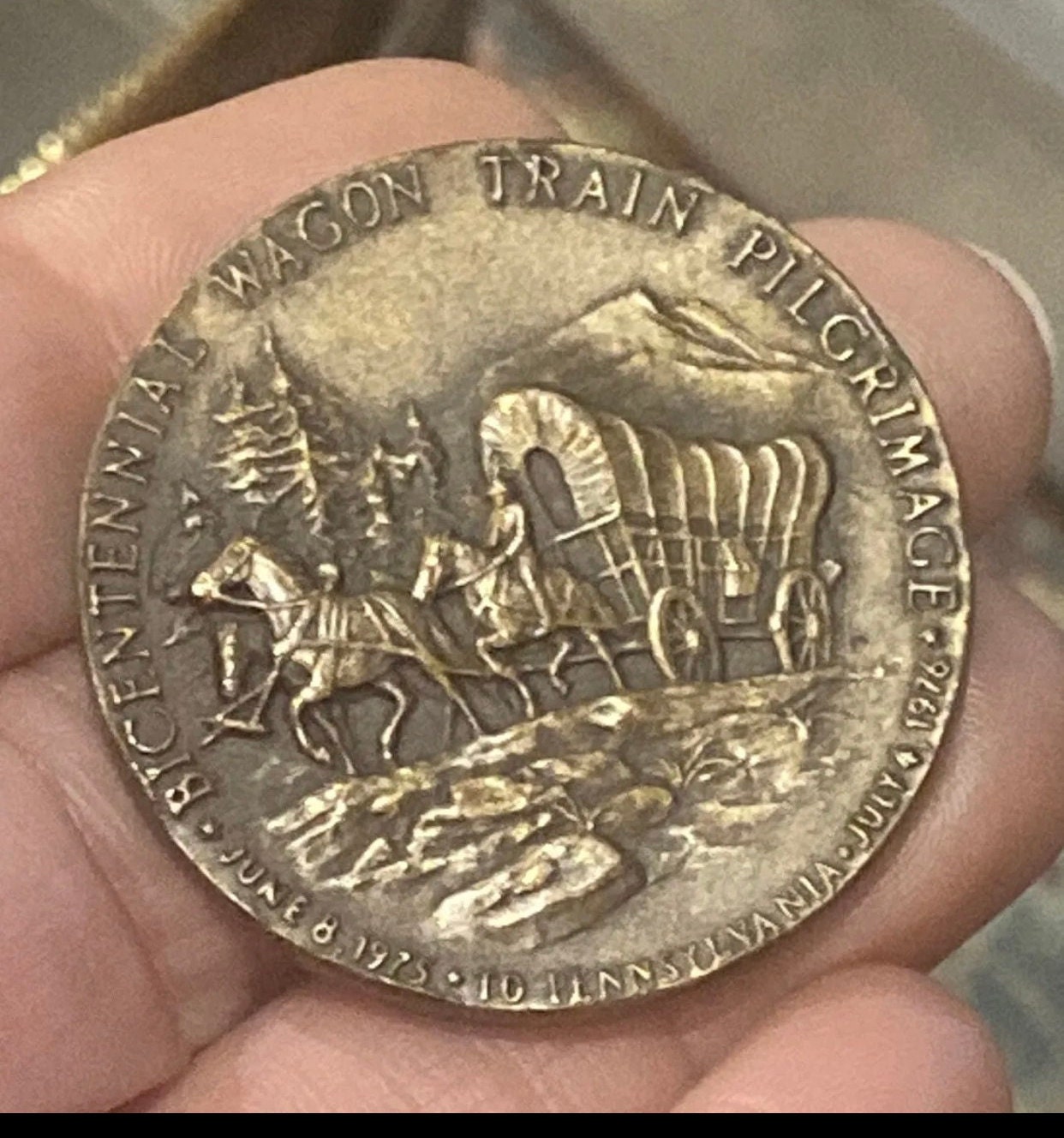 Rare1976bicentennial Wagon Train Pilgrimage Token / Coin american Trail ...