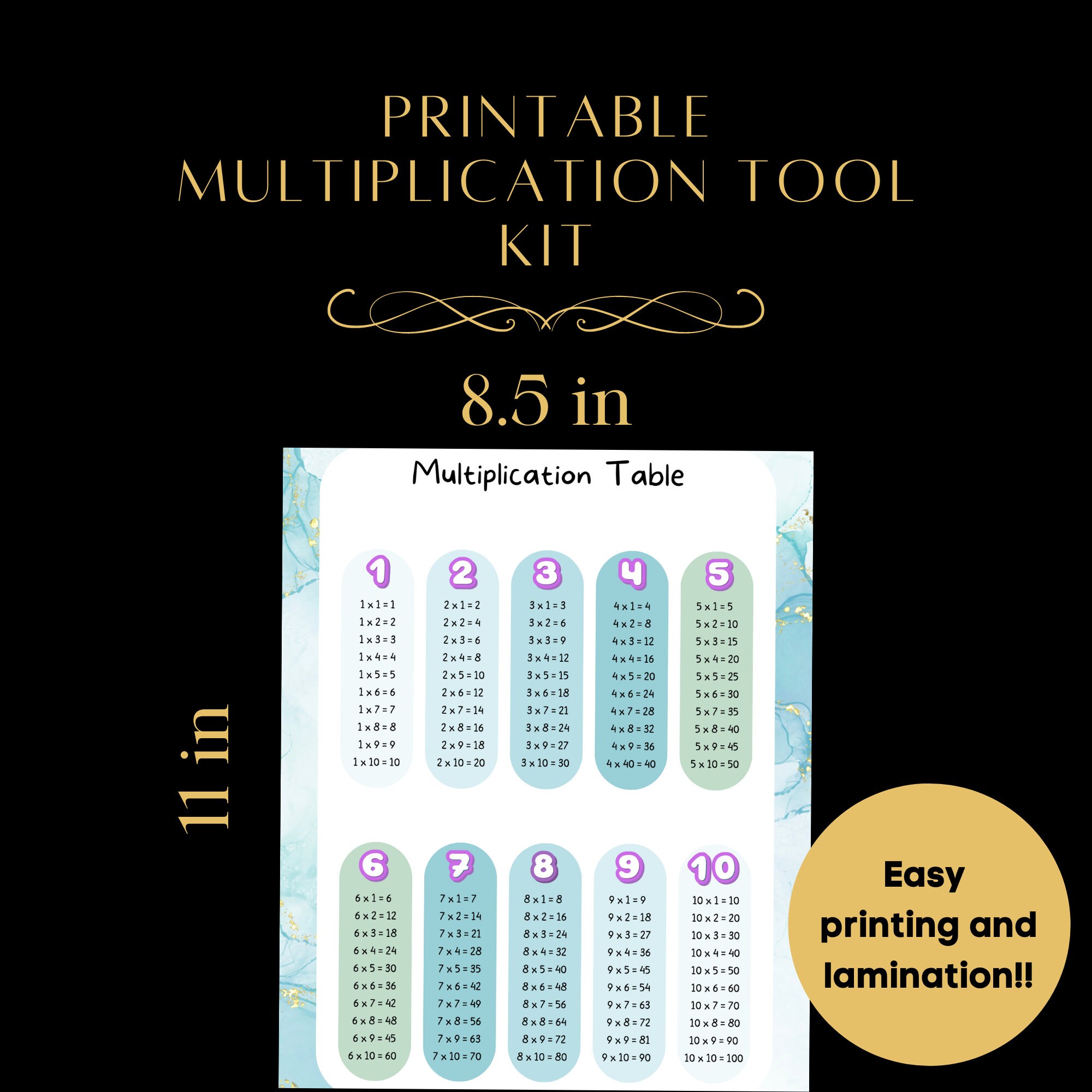 Dino Printable Multiplication Tool Kit Kids Learning - Etsy