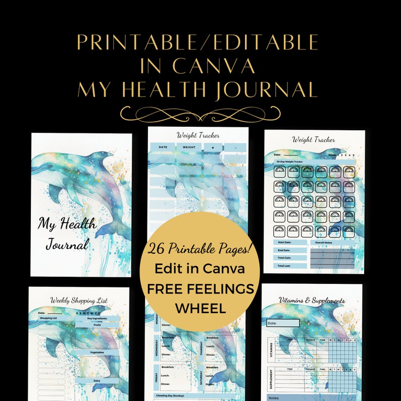 Editable/printable My Health Journal, Physical & Mental Health ...