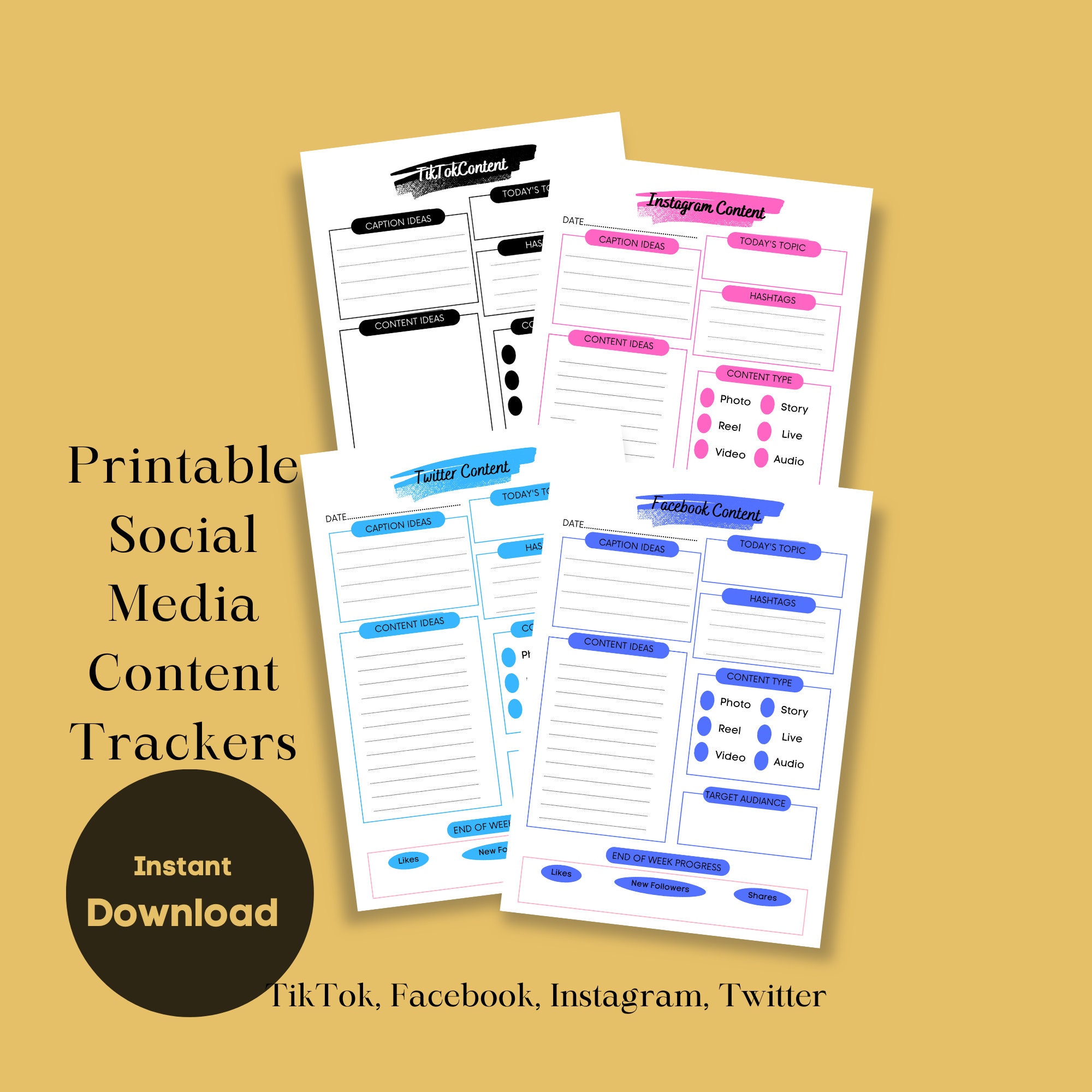 Social Media Content Trackers for Small Business on Facebook, Twitter ...