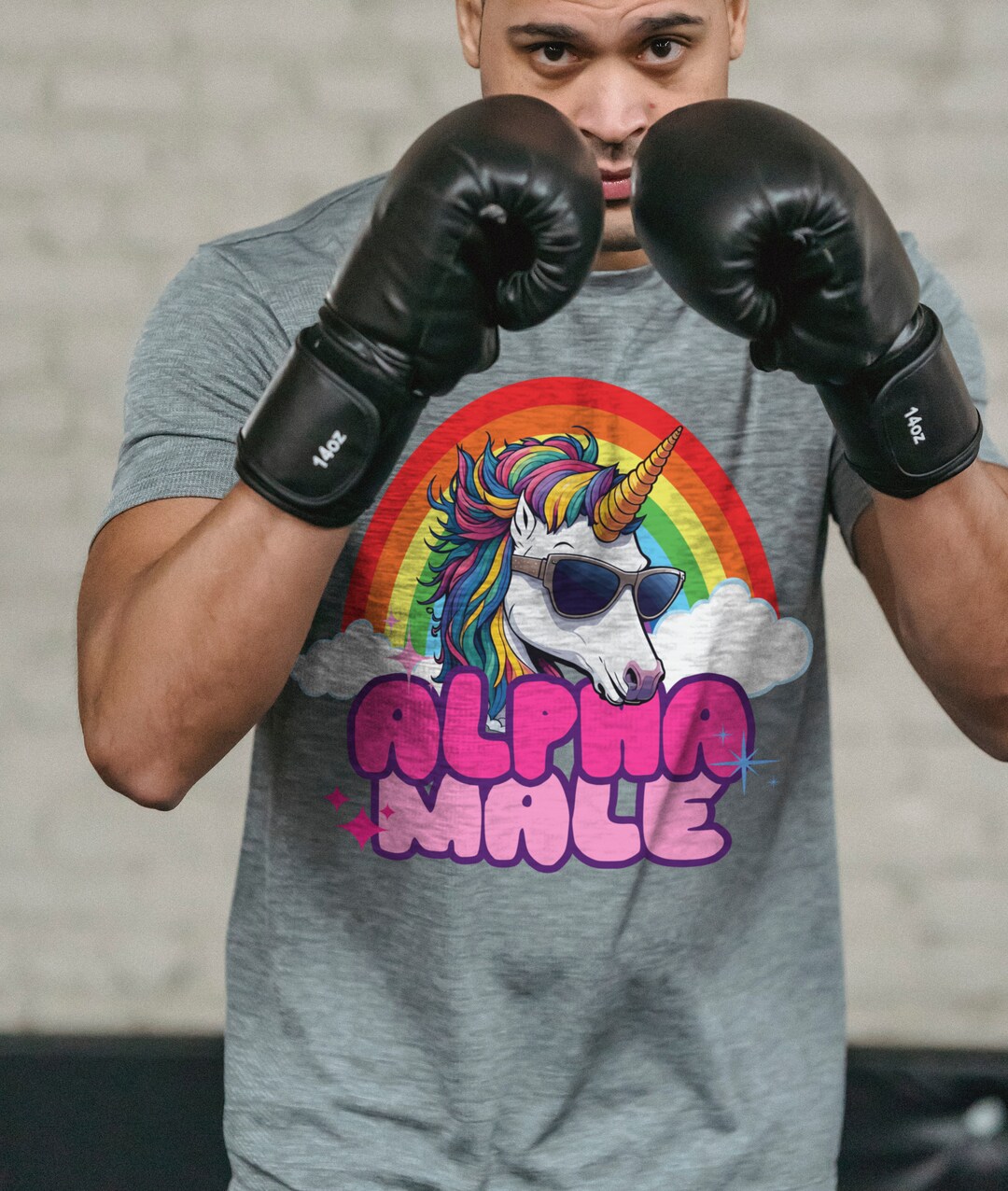 Alpha Male Ironic Unicorn Meme Shirt, Offensive Shirt, Weird Tee, Funny ...