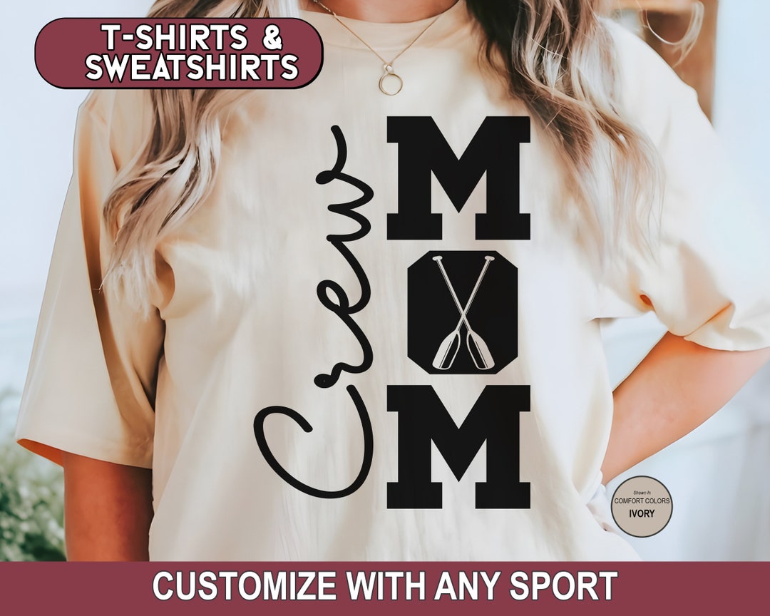 Crew Mom Comfort Colors® Shirt, Crew Mama Sweatshirt, Trendy Rowing Tee ...
