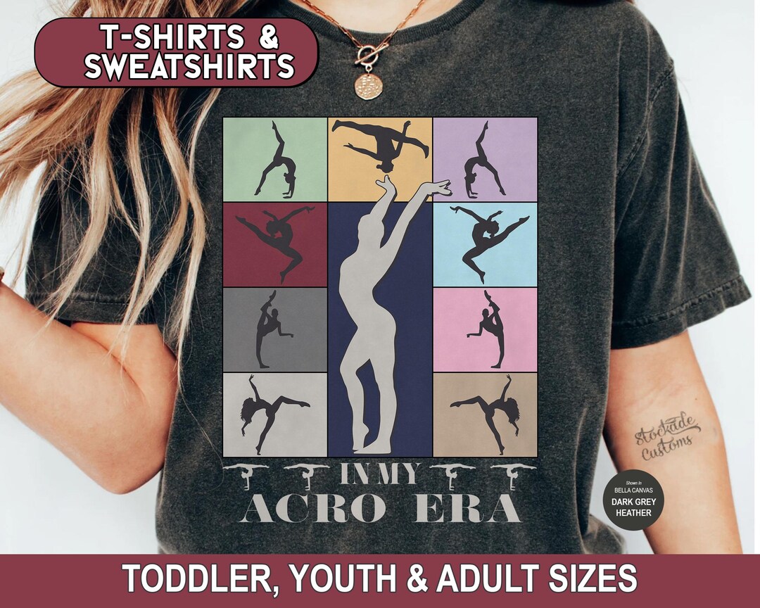 In My Acro Gymnastics Era Shirt, Kids Gymnastics Tees, Acro Mom ...
